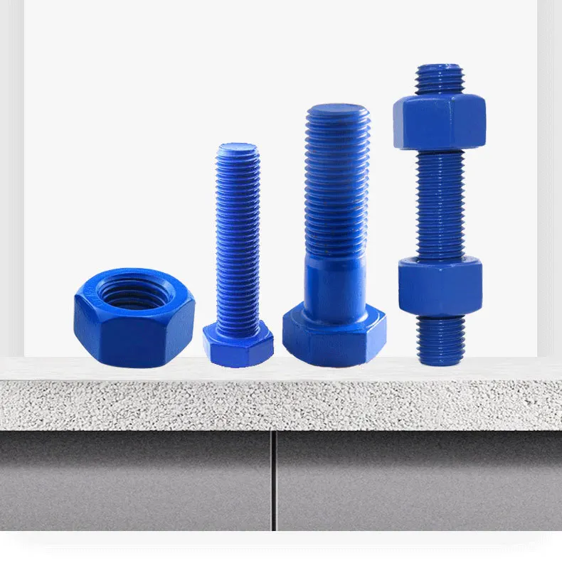 Teflon Hexagon Bolt Nut Petrochemical Construction Teflon Bolt Custom ...