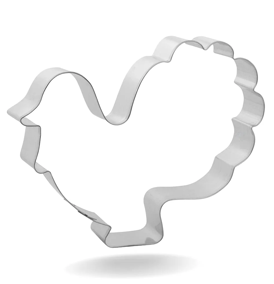 hen cookies cutter made of steel cutter for cookie shiny polished steel ...