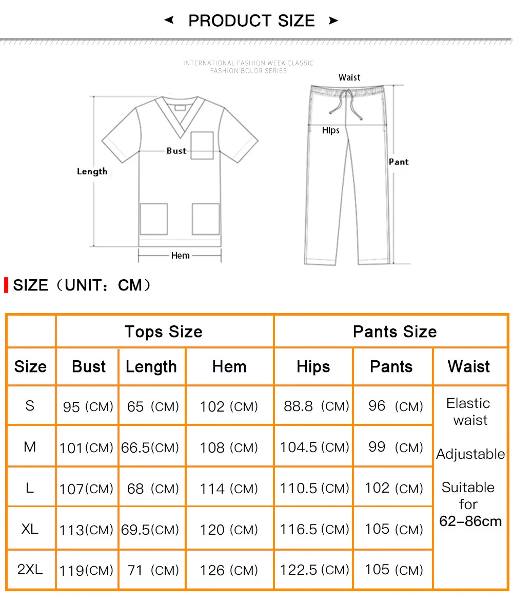 Medical Scrubs Hospital Nurse Scrub Set Medical Uniform Pure Cotton ...