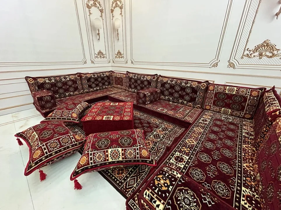 U Shaped Arabic Sofa - 1 Set Of 19 Pieces - What's Included In The ...