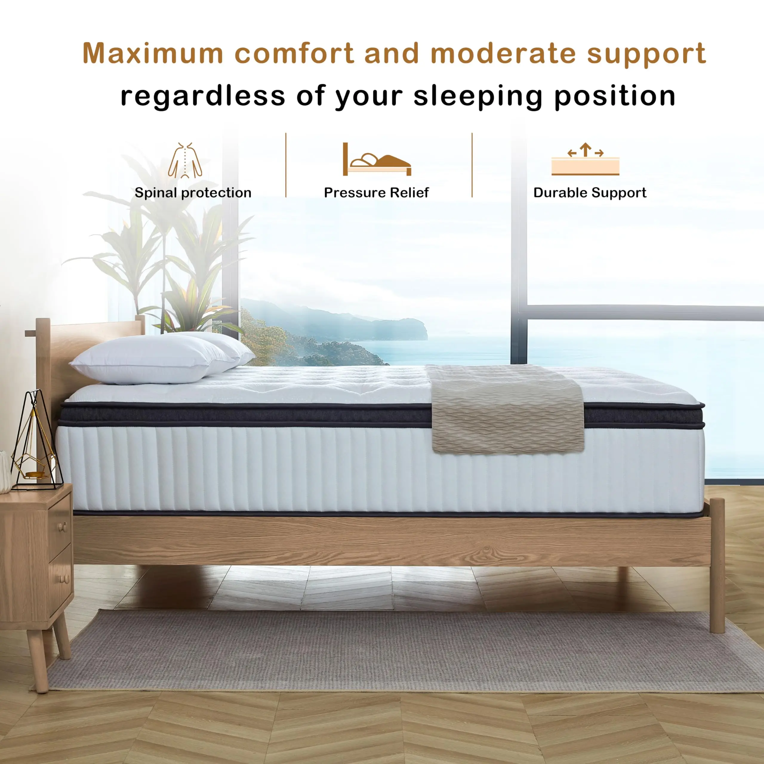 Modern Design Hybrid Mattress - Individually Wrapped Spring