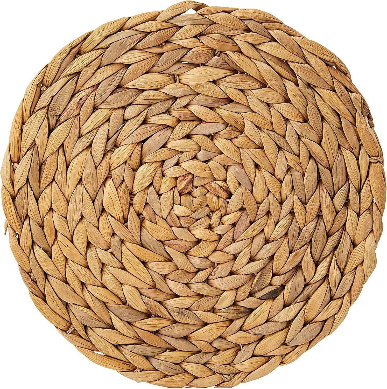 Natural Water Hyacinth Weave Round Braided Placemat - No-Slip Heat ...
