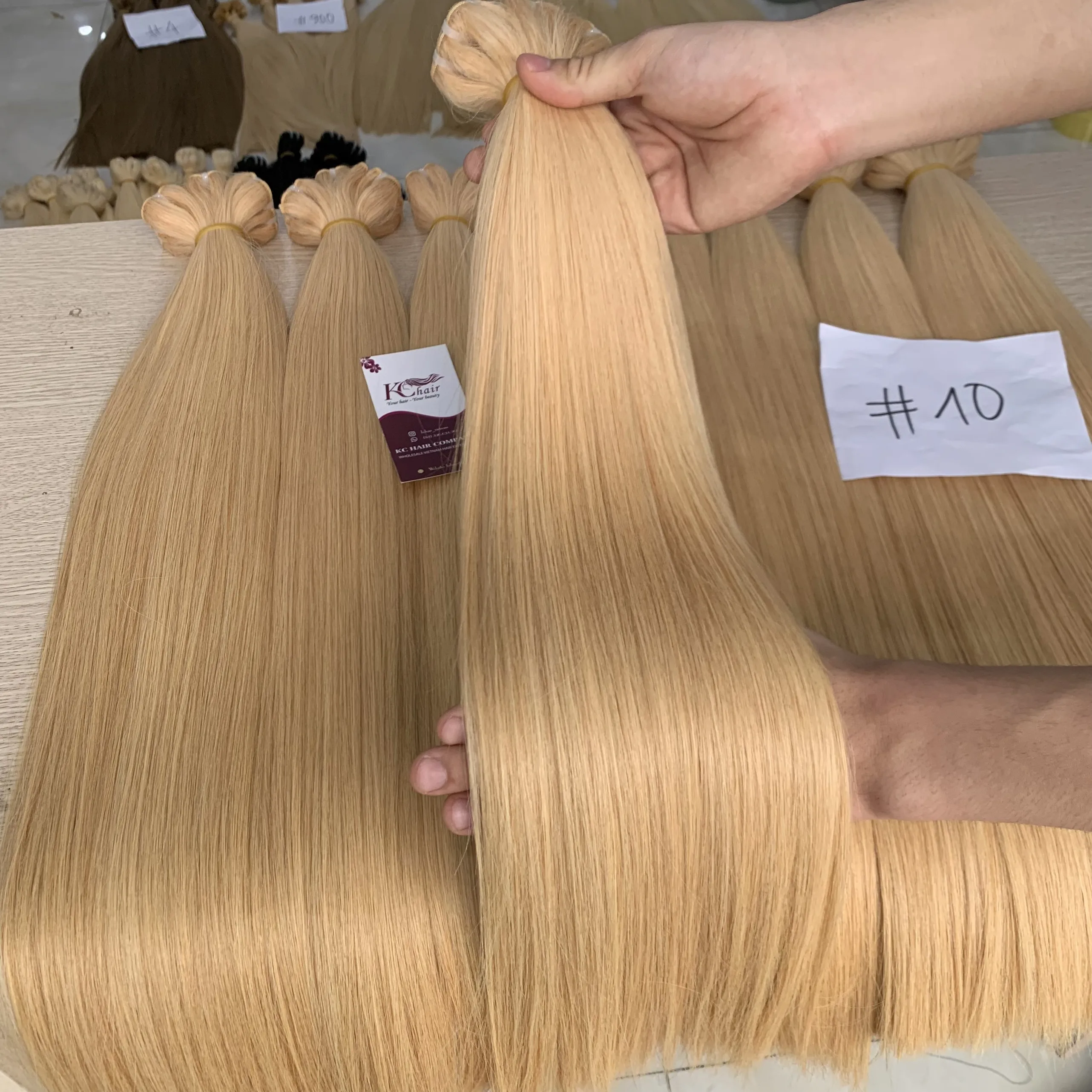 Hot Selling Weft Human Hair Extensions High Quality Vietnamese Raw Hair ...
