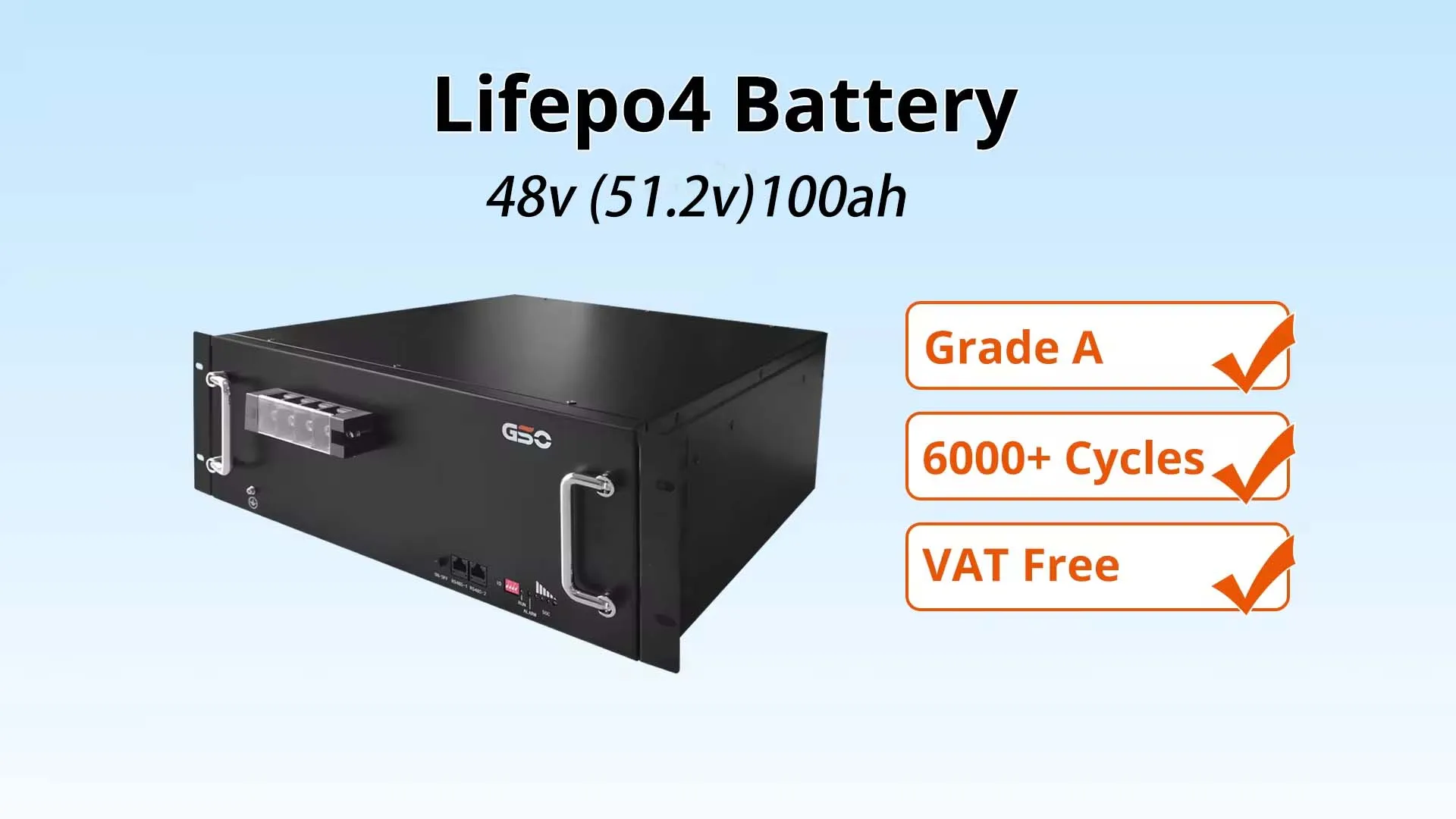 48v 100ah High Voltage Lifepo4 Server Rack-mounted Lithium Solar Energy ...