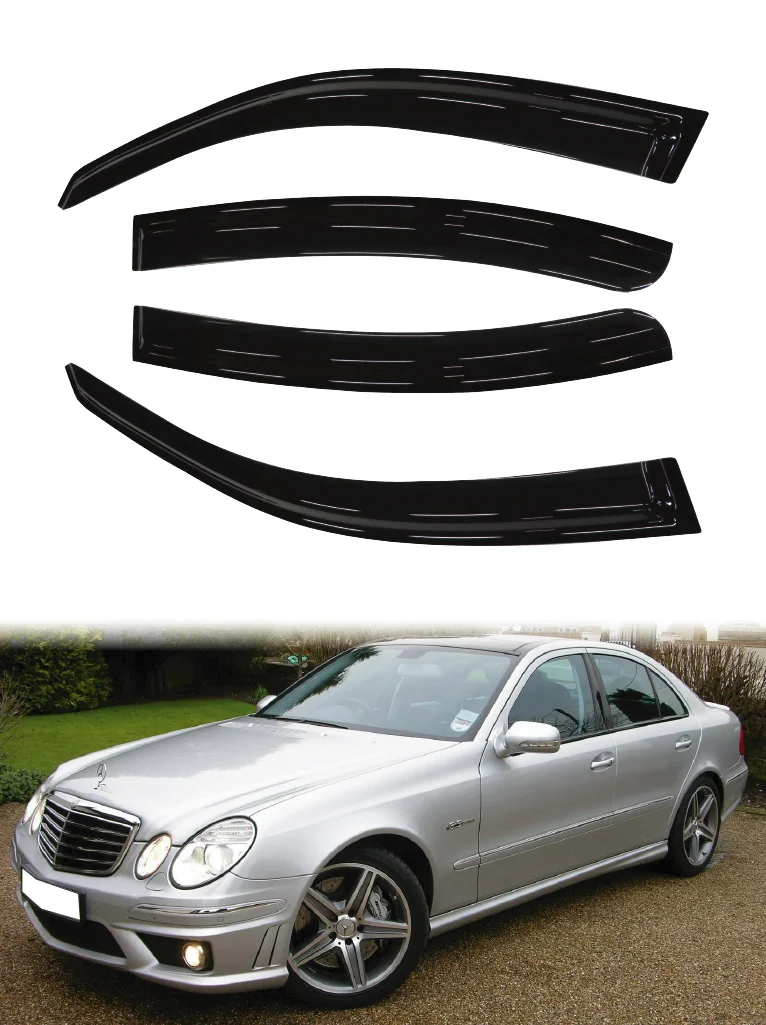 Mercedes Benz W211 E Class Window Visors - Sun & Rain Protection