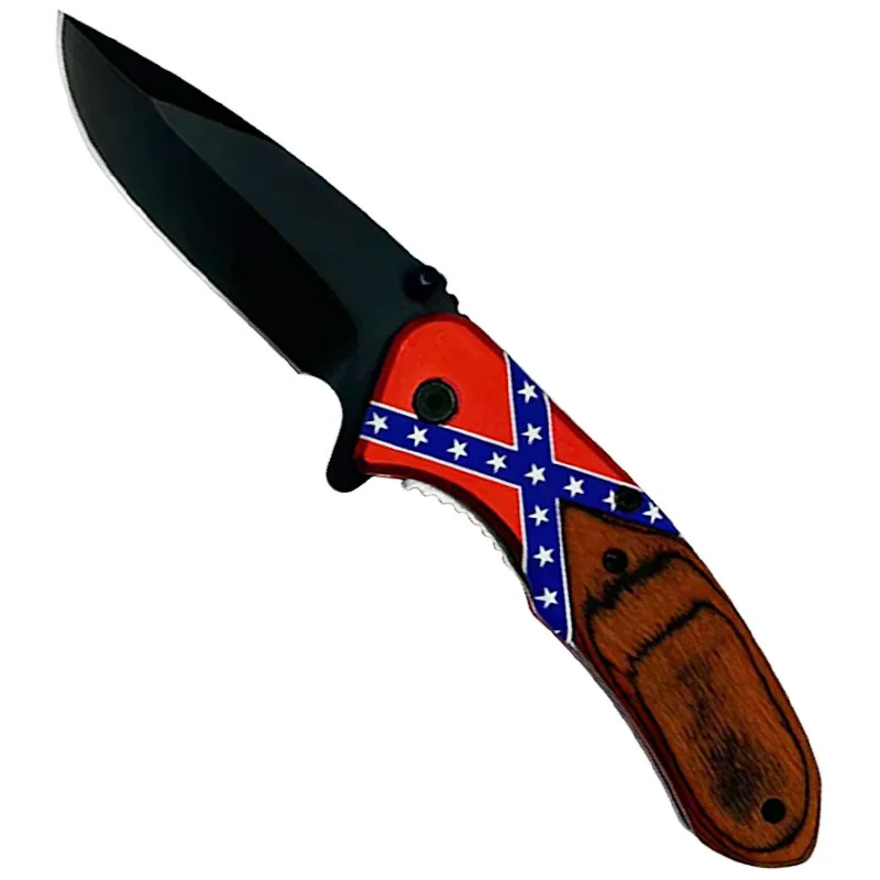 High Quality Outdoor Stainless Steel Blade Pocket Knife Edc Camping Aluminum Wood Handle Hunting ...