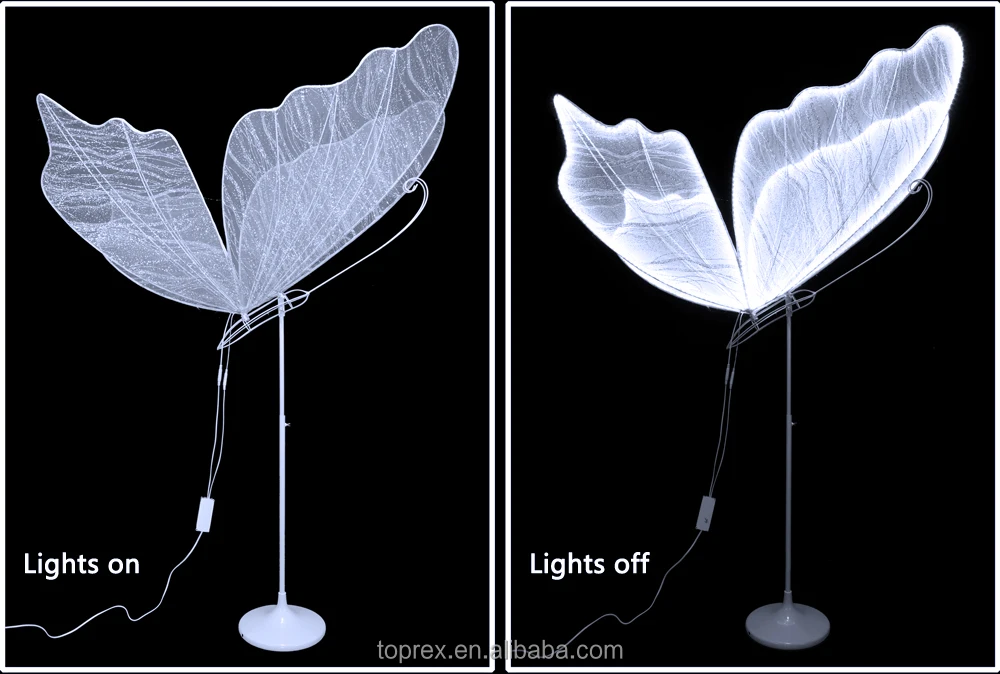 Wedding Props Butterflies Wings Stage Background Lights