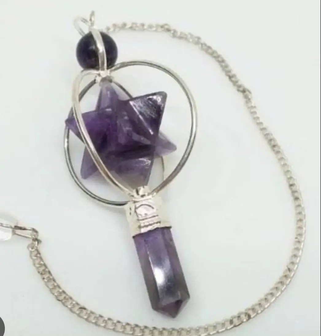 Standard Quality Merkaba Star Pendulum With Crystal Pencil With Metal ...