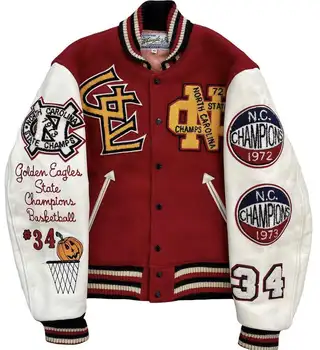 High School College Multi Colors Varsity Jacket For Men's Embroidery ...