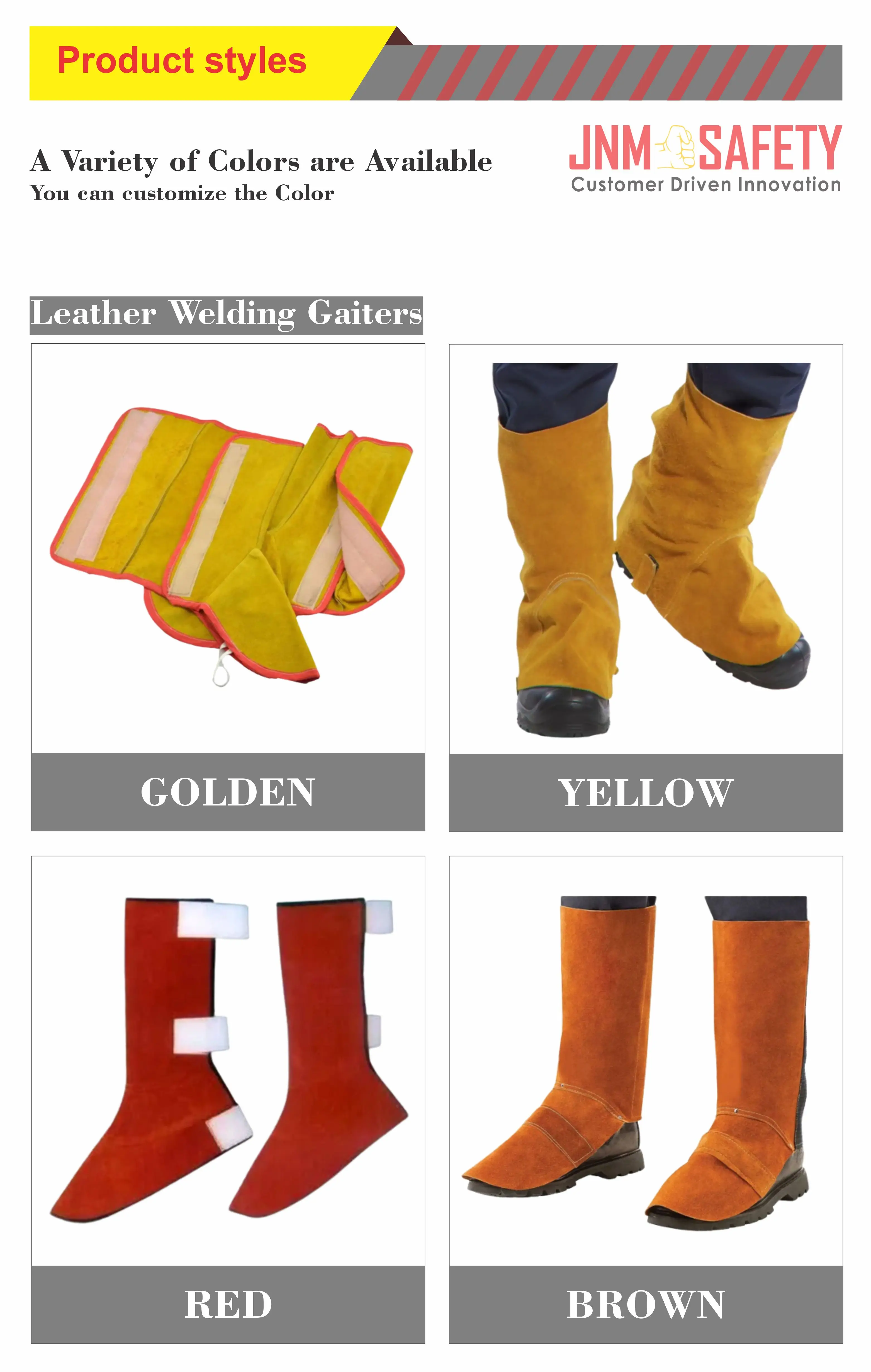 Leather Industrial Safety Foot Protection For Sparks Resistant ...