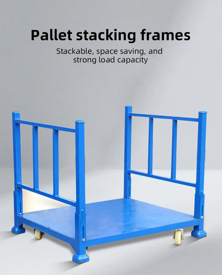 Warehouse Storage Pallet Metal Stackable Rack Heavy Duty Pallet ...