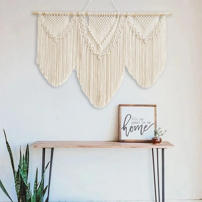 Hot Macrame Vintage Wall Hangings Classic Fabric Decoration Cotton Rope ...