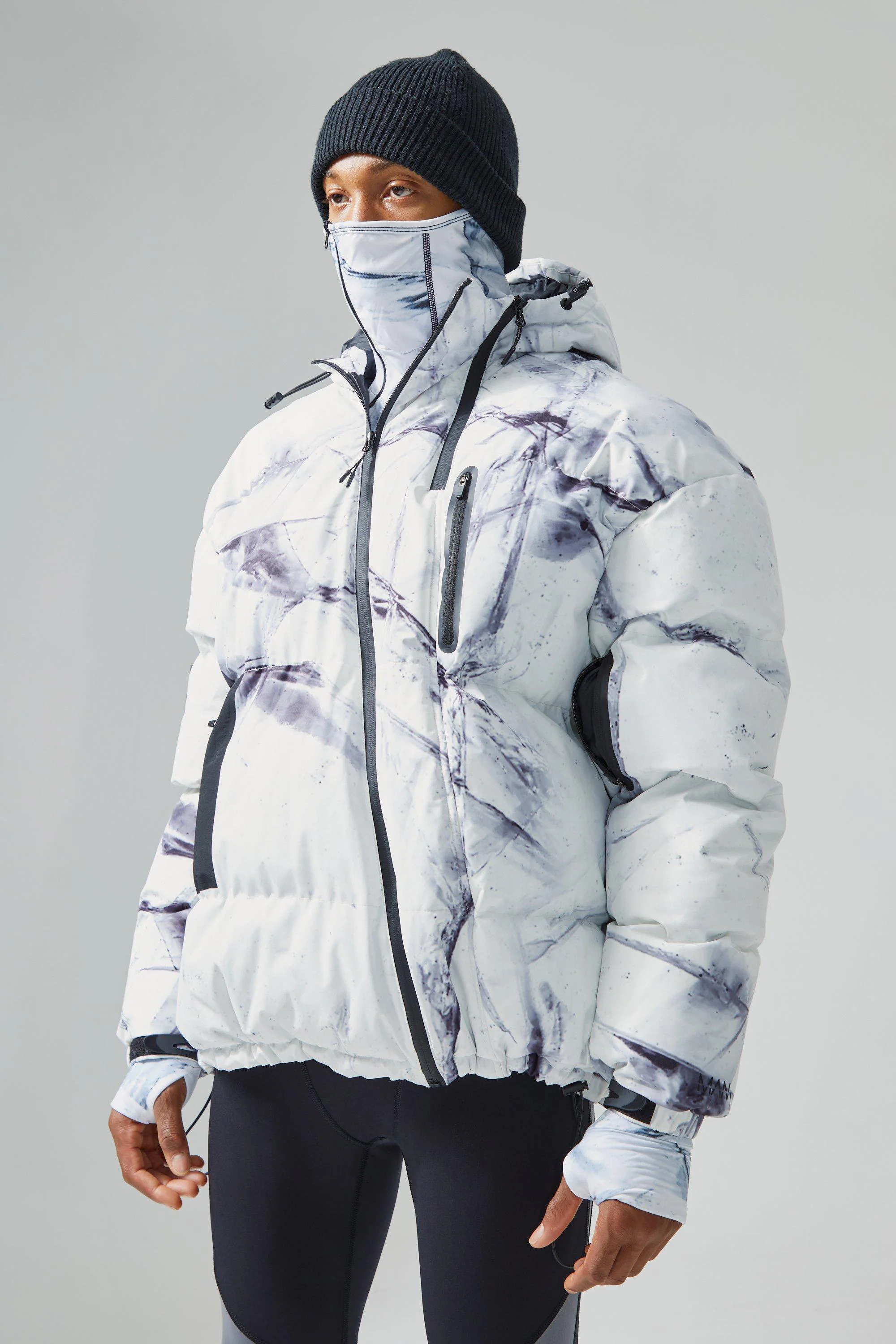 Custom Heavy Weight Winter Hiking Puffer Jacket for Men Collarless ...