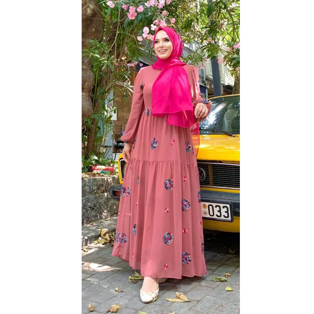 Women Prayer Garment Nida Muslim Abaya Hijab Dress One Piece Loose Long ...