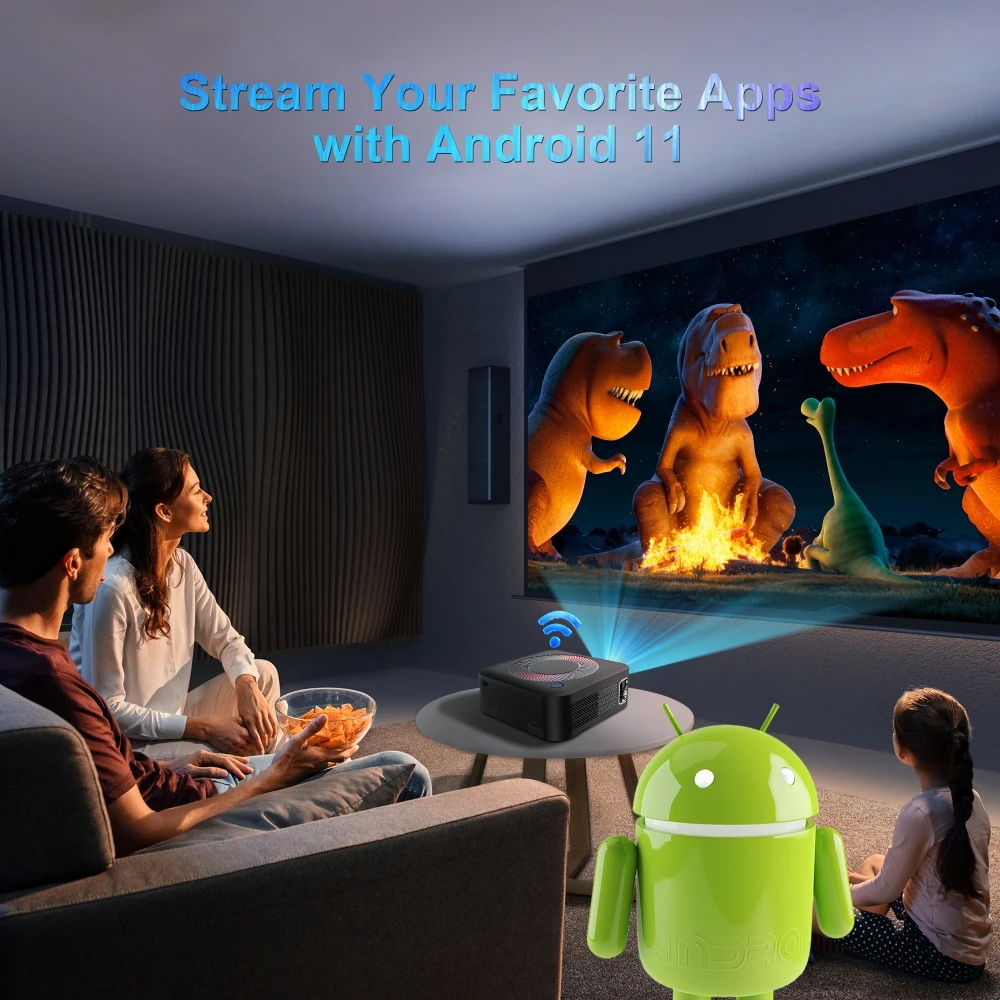 Xnano Popular Model Smart Projectors X5 Android 11 Portable Beamer Uhd 400 Ansi Lumens Wifi Lcd ...