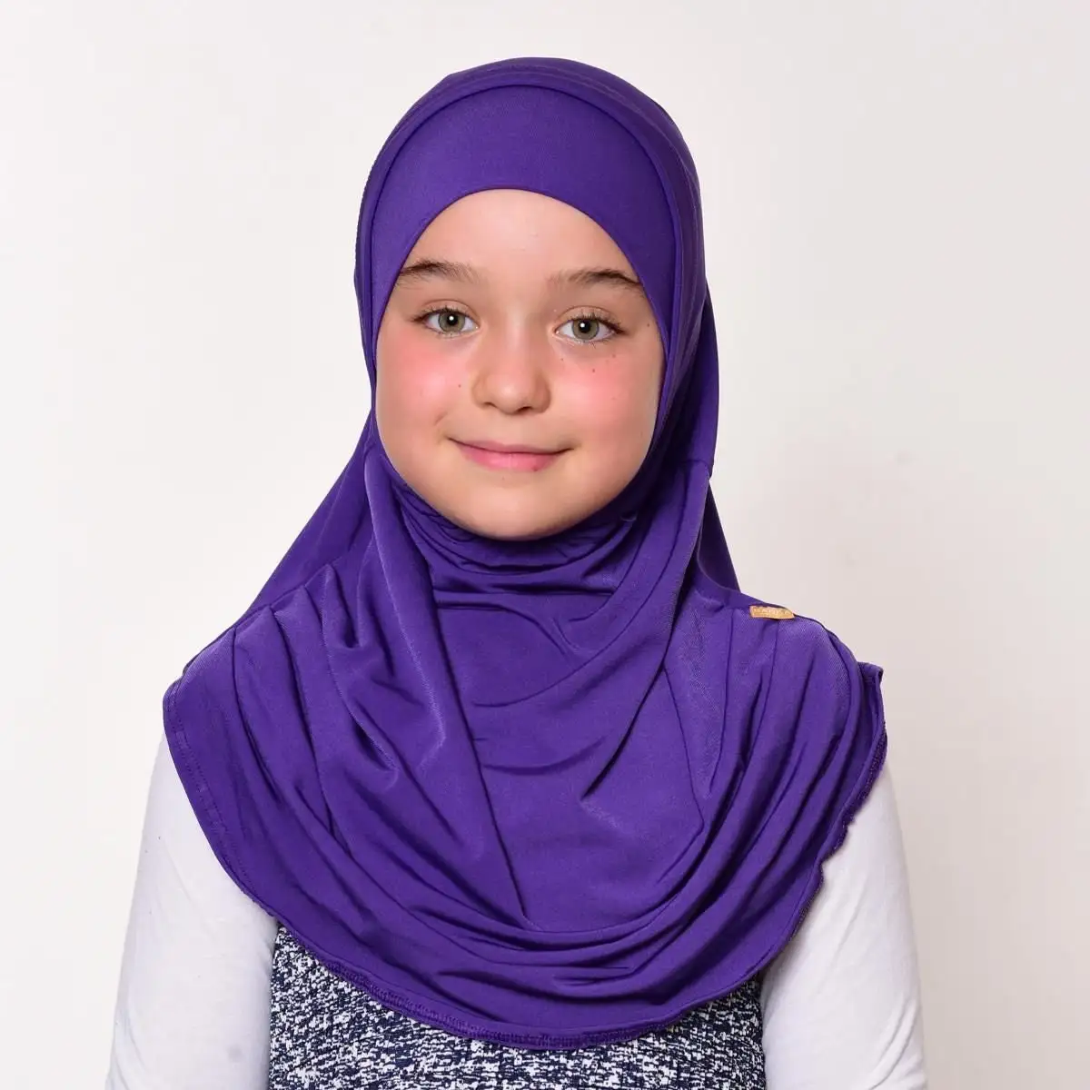 Oem Odm Jersey Kids Hijab For Muslim Girls Chilren's Al Amira Scarf Two ...