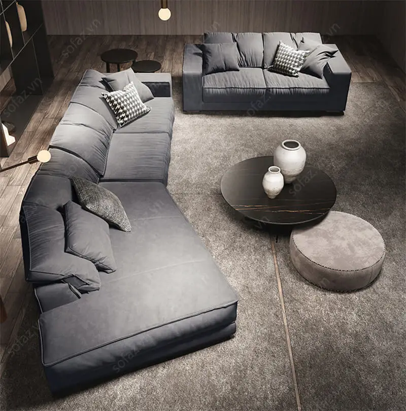 High Quality Cheap Sofa Korean Leather Sofa 3-seat Living Room Diagonal ...