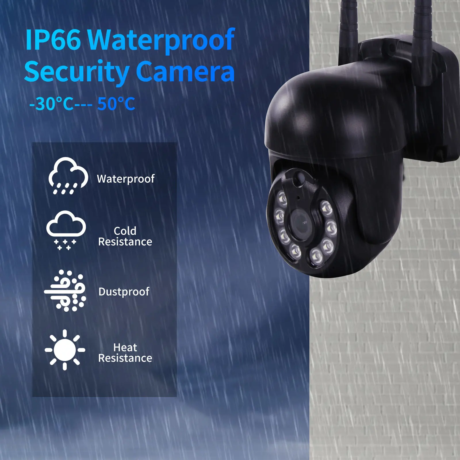 H.265 3mp Hd Wireless Cctv System Two Way Audio Waterproof Ptz Wifi Ip ...