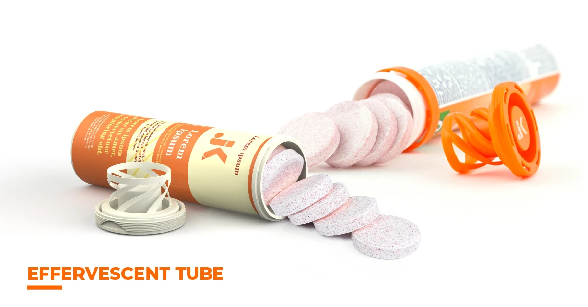 Wholesale White Yellow Color Effervescent Tube With Desiccant Stopper ...