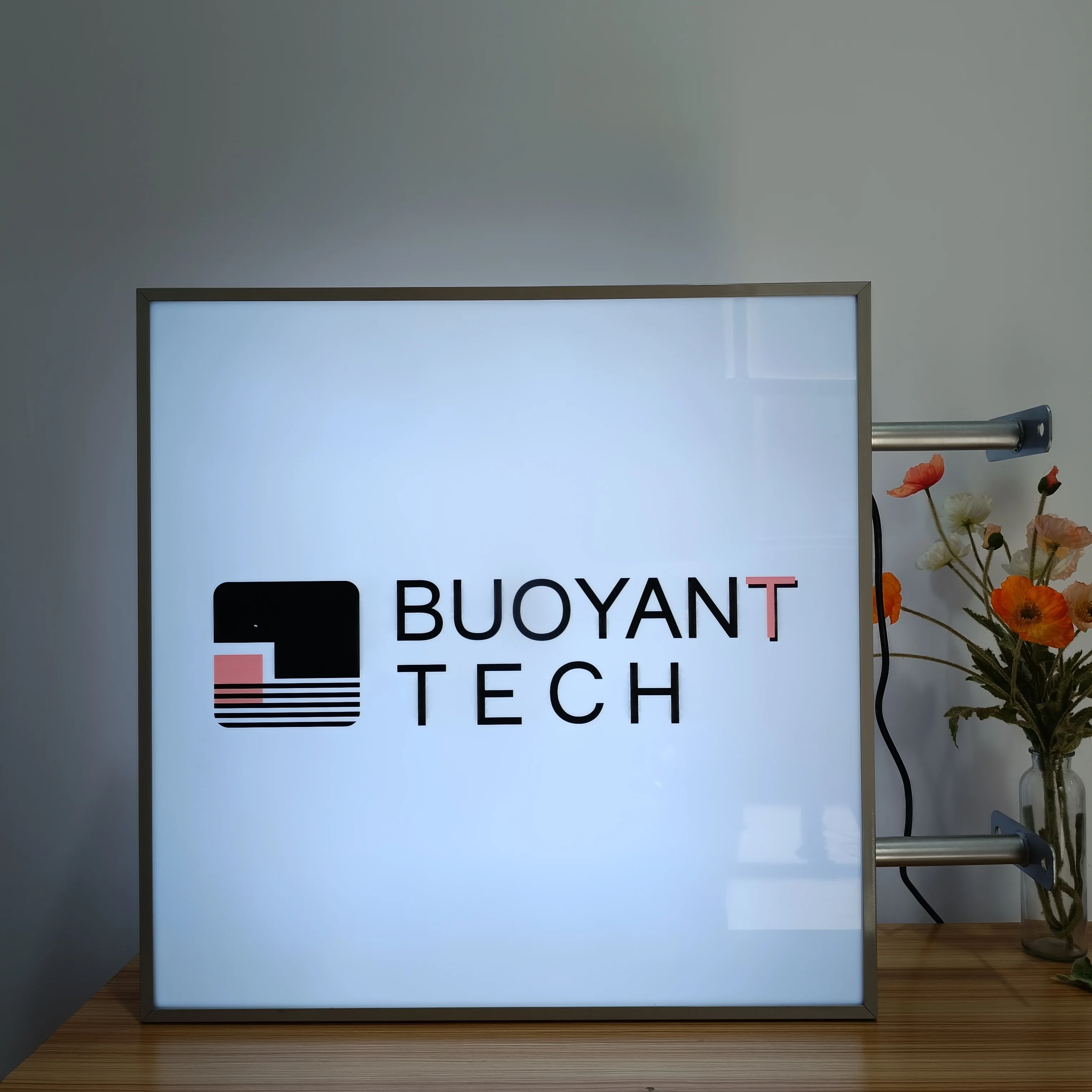 Custom Logo Advertising Round Lightbox Signage Outdoor