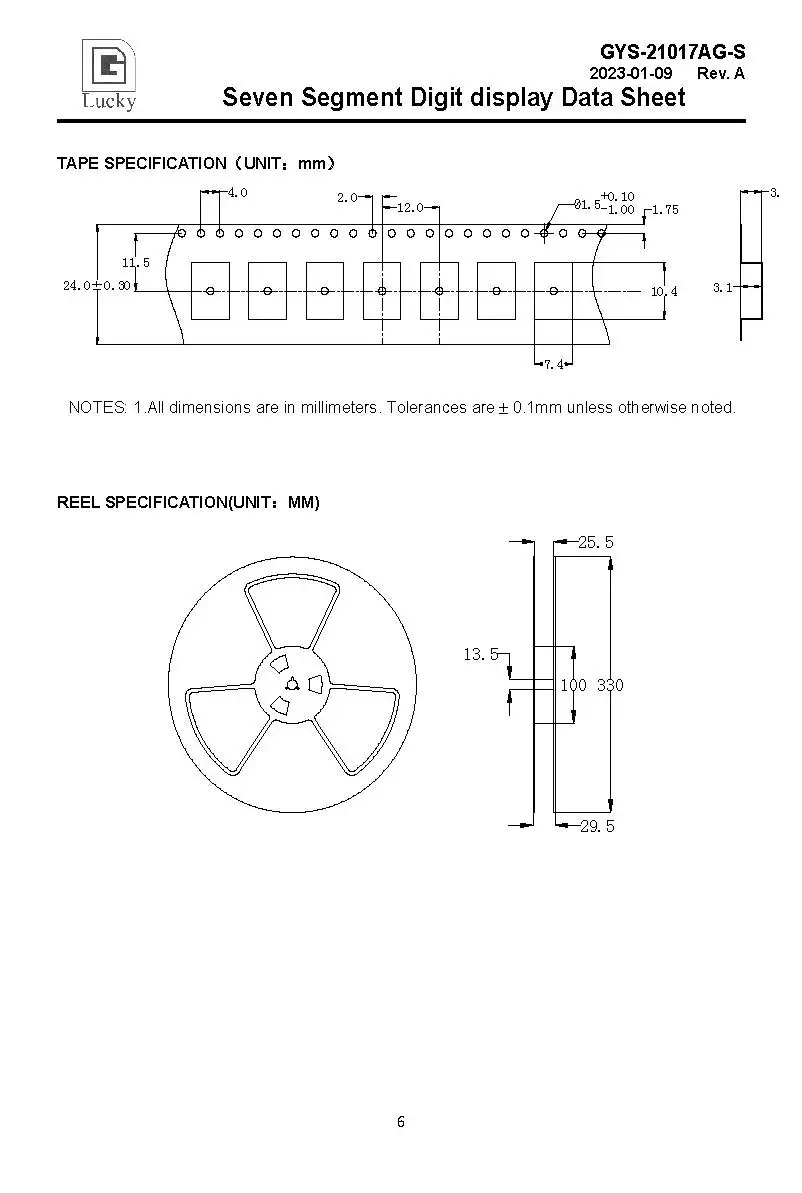 Mini 7 Segment Led Smd Display 1 Digit 7 Segment Smt Display - Buy 1 ...