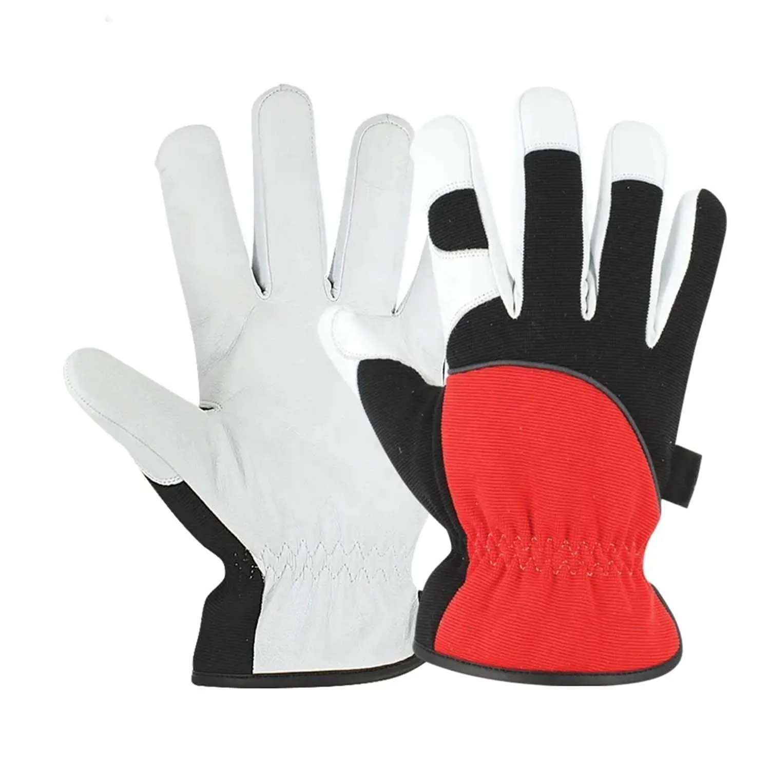 Heavy Duty Mechanical Work Hand Safety Protection Goat Leather Anti ...