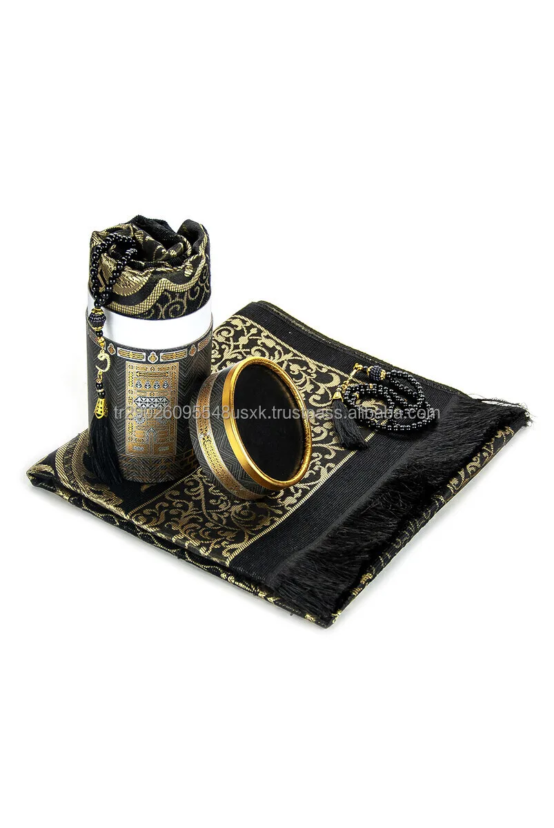 Qaba Special Cylinder Boxed Prayer Rug Set - Islamic Gifts