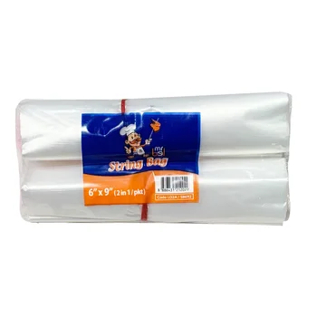 Customized Logo Food Packaging Plastic Bags Clear Color Hdpe Drawstring ...