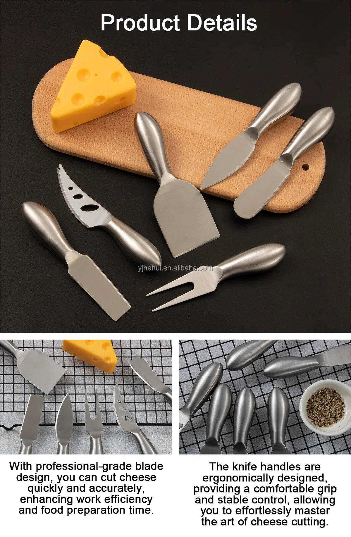 Best Selling Stainless Steel Cheese Knife And Cheese Cutting Tool Kit ...