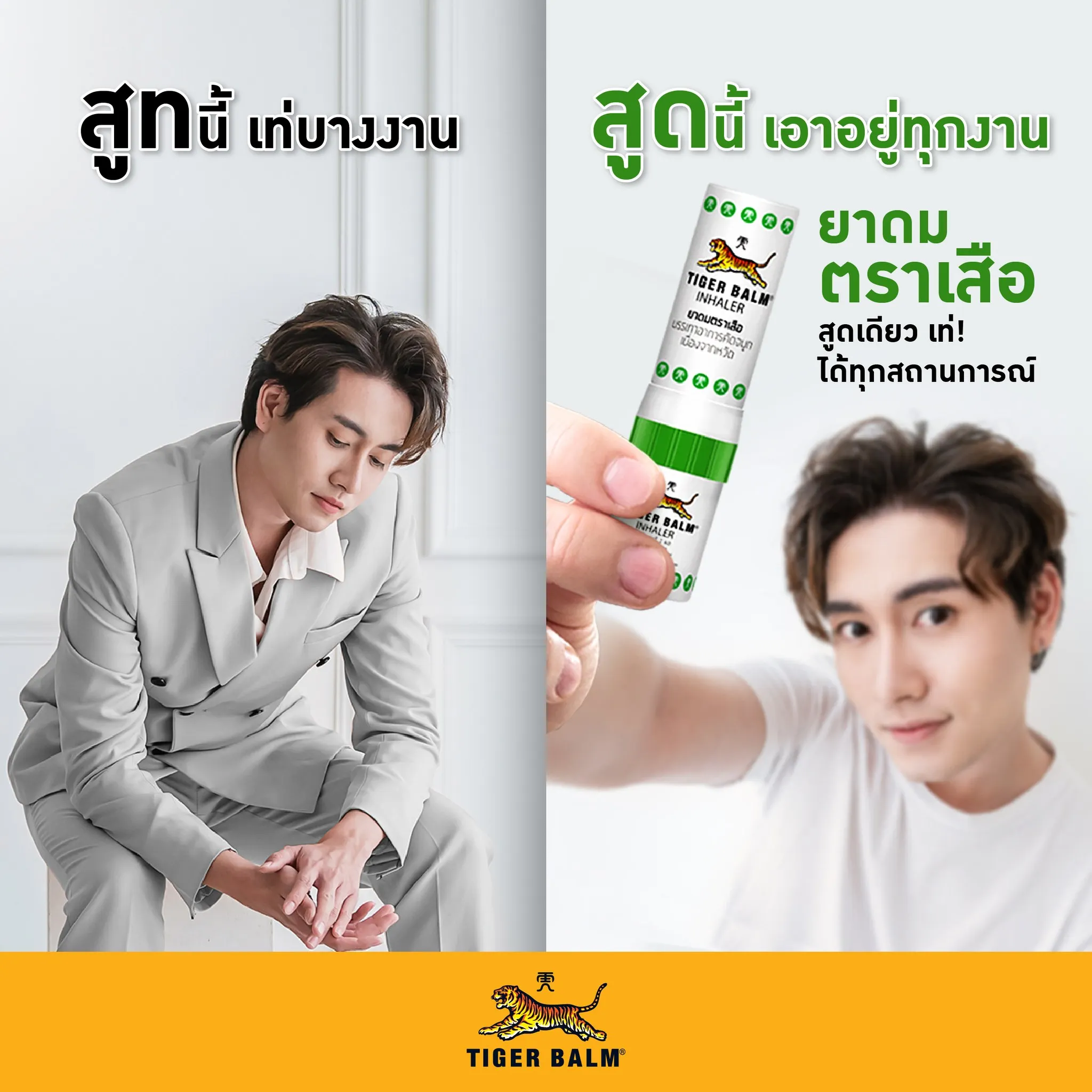 Tiger Inhaler Menthol Relieve Nasal Congestion Cold Dizziness (2ml ...