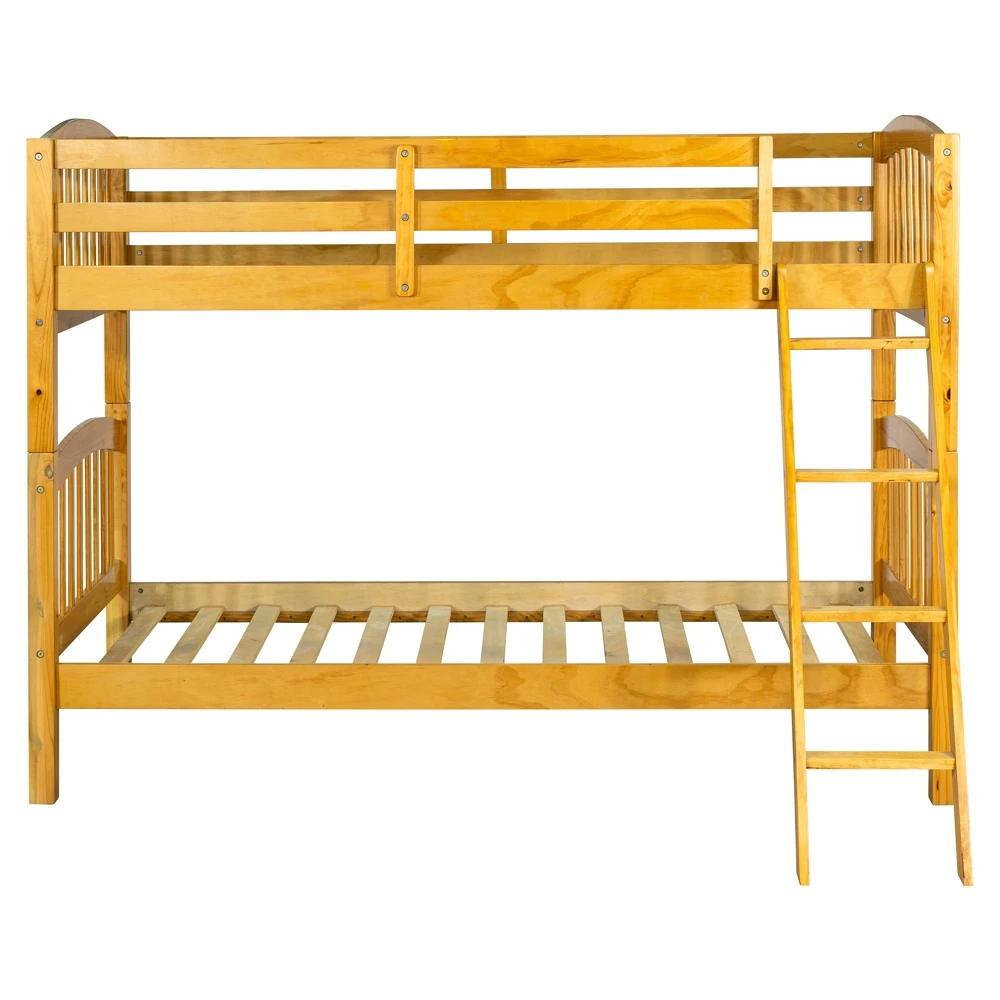 BUNK BED YELLOW Make Bedroom Furnitures Pine Wood Bunk Beds for Kids ...