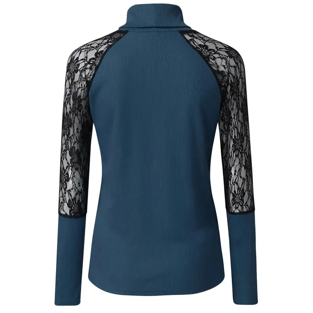 New Arrival Women's Solid Black Color Long Sleeve Equestrian Riding ...