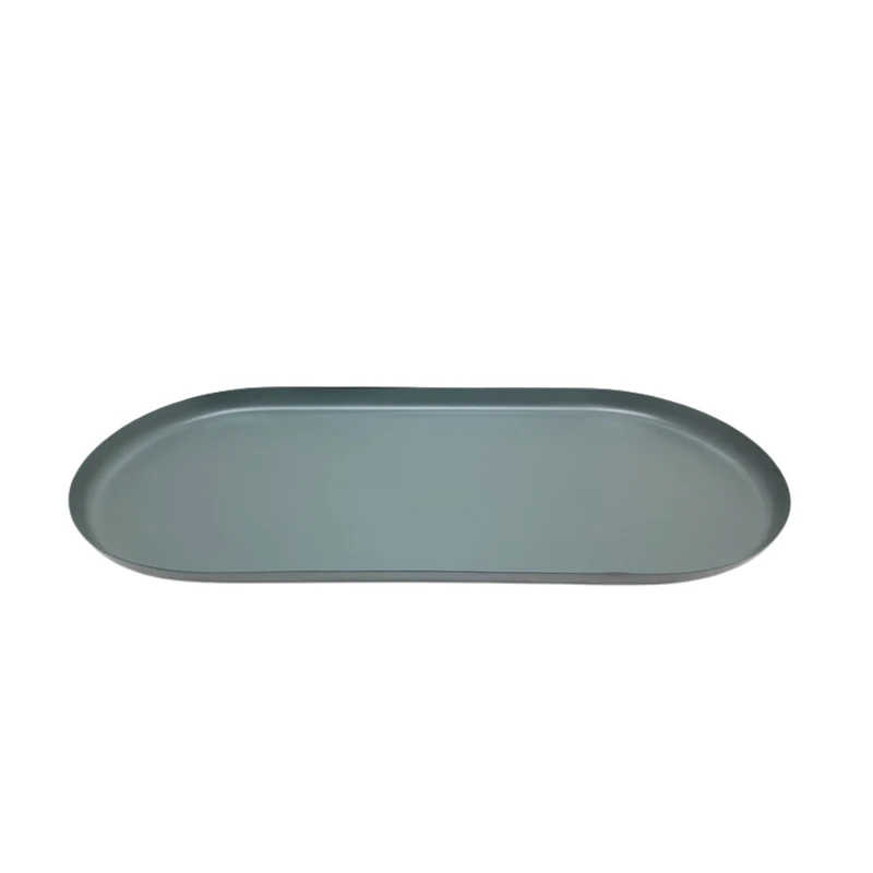 Iron Serving Oval Tray Matt Dusty Green Color Storage trays For ...