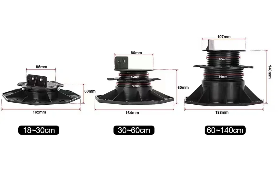 Adjustable Pedestal Joist Adjustable Base Plastic Pedestal Tiles/paver ...
