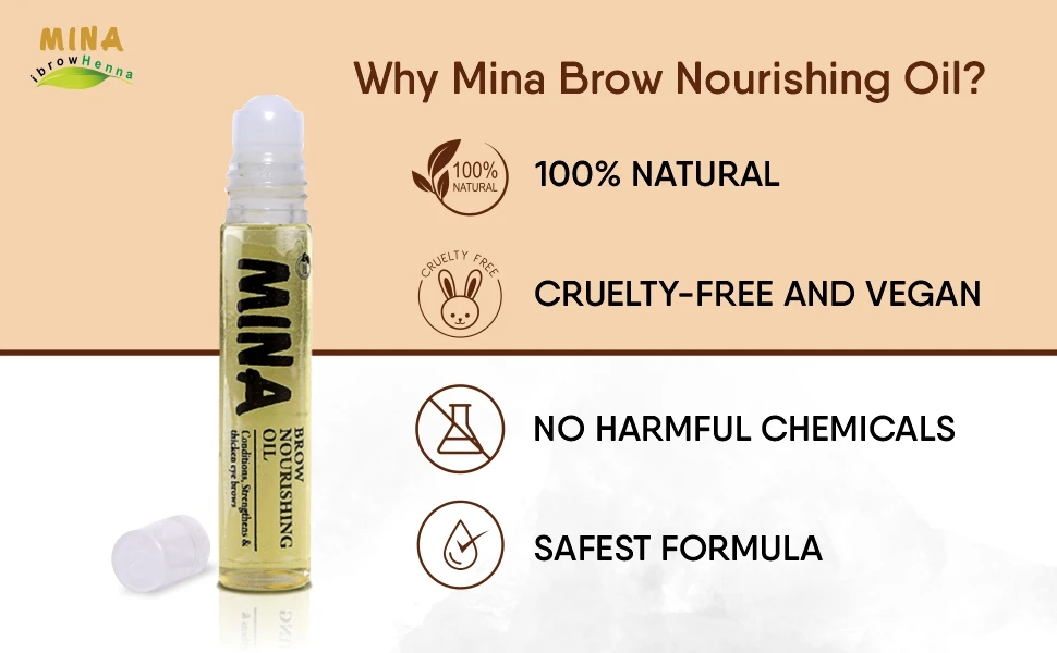 MINA Brow Nourishing Oil - Strength and Thickness for Eyebrows