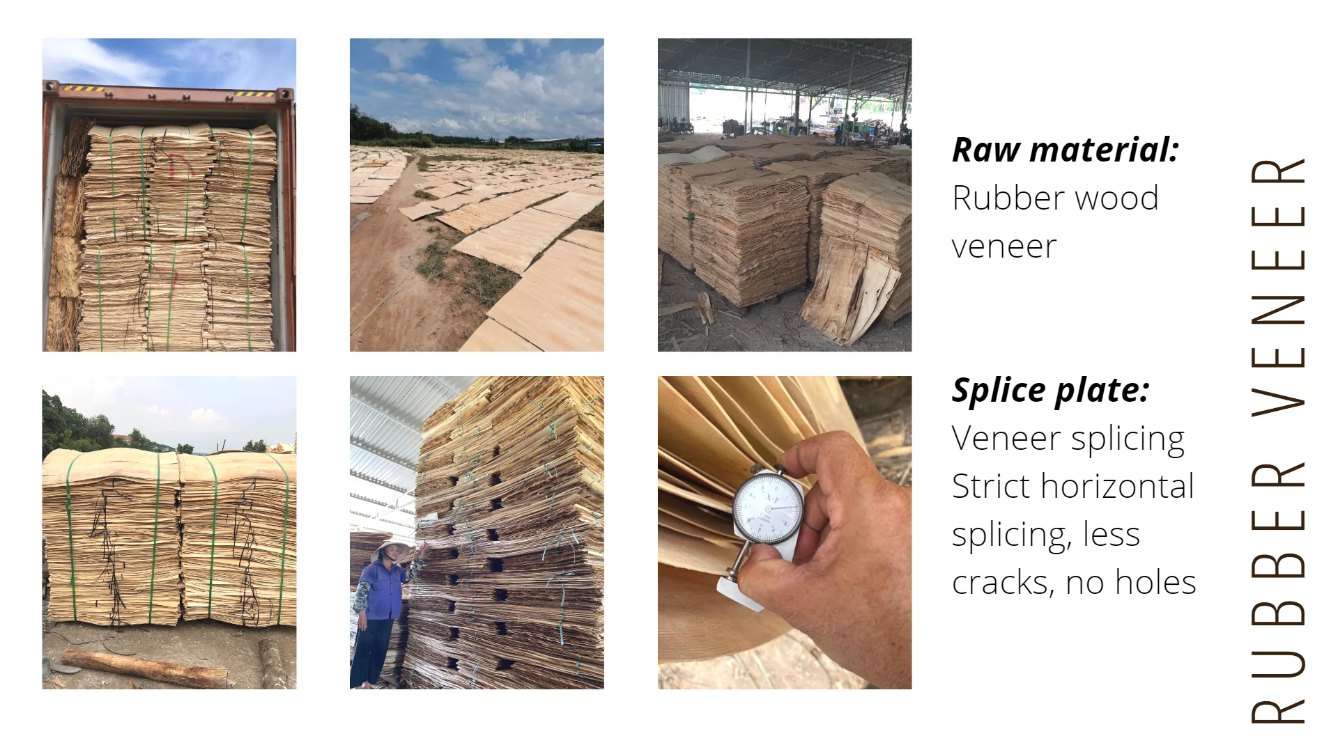 100% Grade A Rubber Wood Veneer Kiln Dry Ready Export Cheap Price - Buy ...