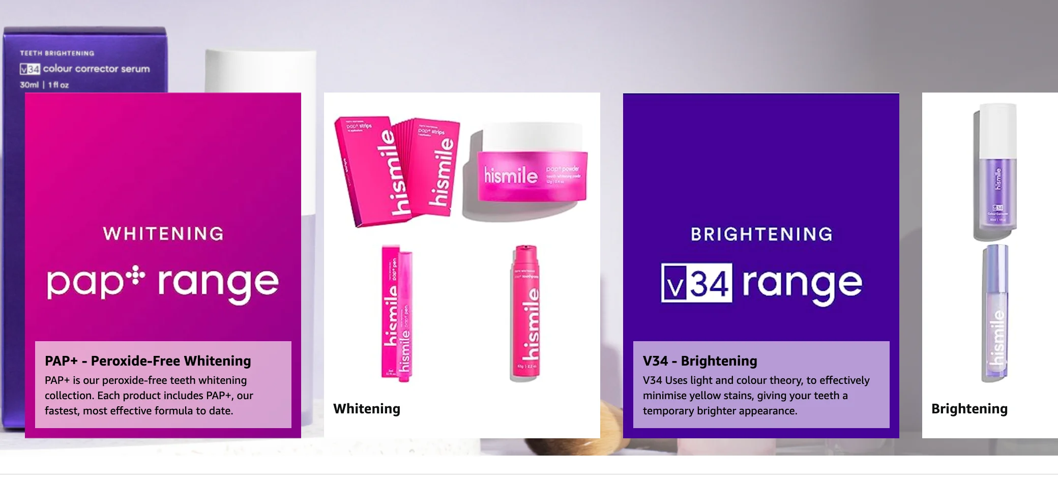 Hismile V34 Purple Toothpaste Teeth Whitening Booster And Reduces ...