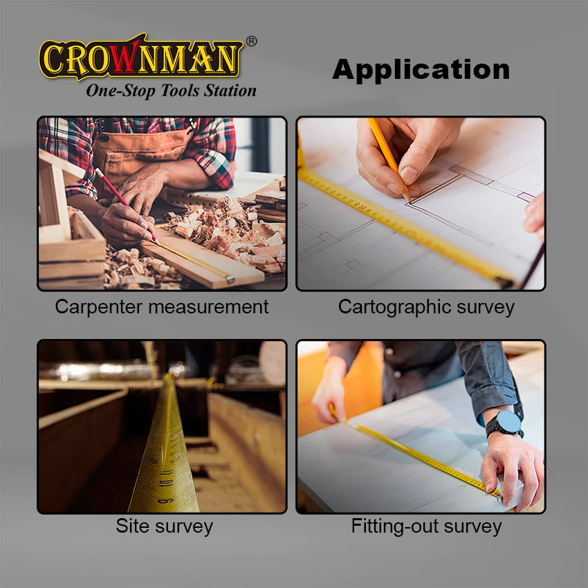 CROWNMAN Measuring Hand Tools Professional 3m/5m/7.5m Metric and ...