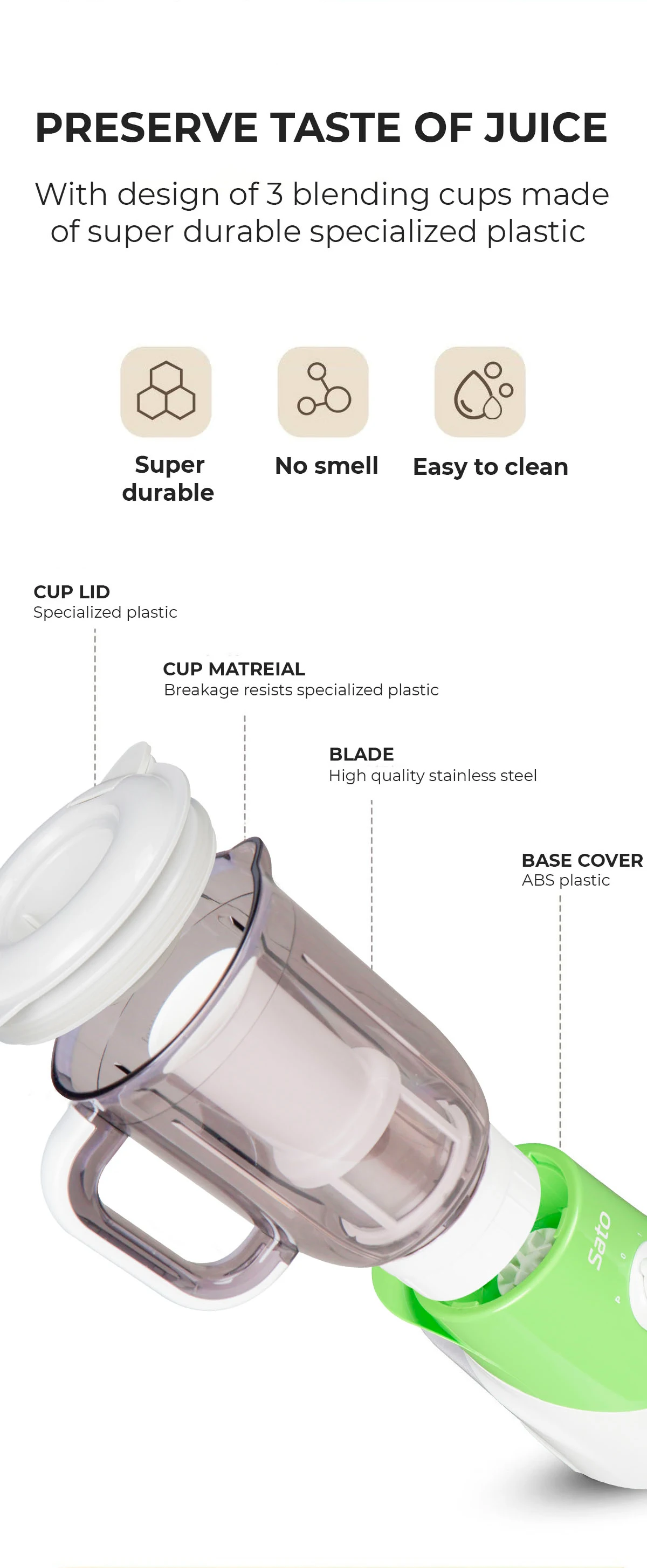 Sato Mx1101 Multi-function Blender Luxurious Multi-purpose Blender ...