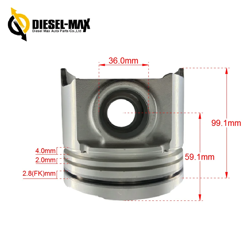 Pistón del cilindro del motor Mitsubishi 4M50T ME241693 ME241691 ...