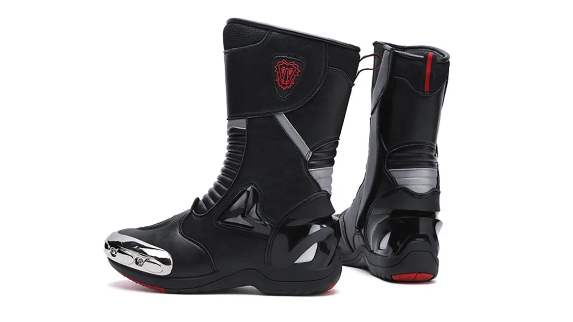 Waterproof Women Men's Rider Moto Boots Leather Motorcycle Boots For ...