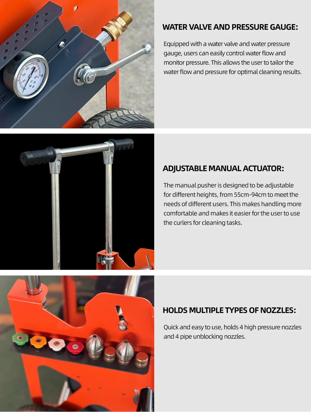 AMJET Hose Reel - Efficient Coil Pipe Cleaner for Sewers