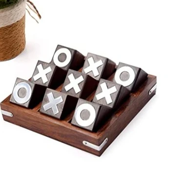 Wooden Noughts And Crosses,Tic Tac Toe Pedagogical Board Brain Teaser ...