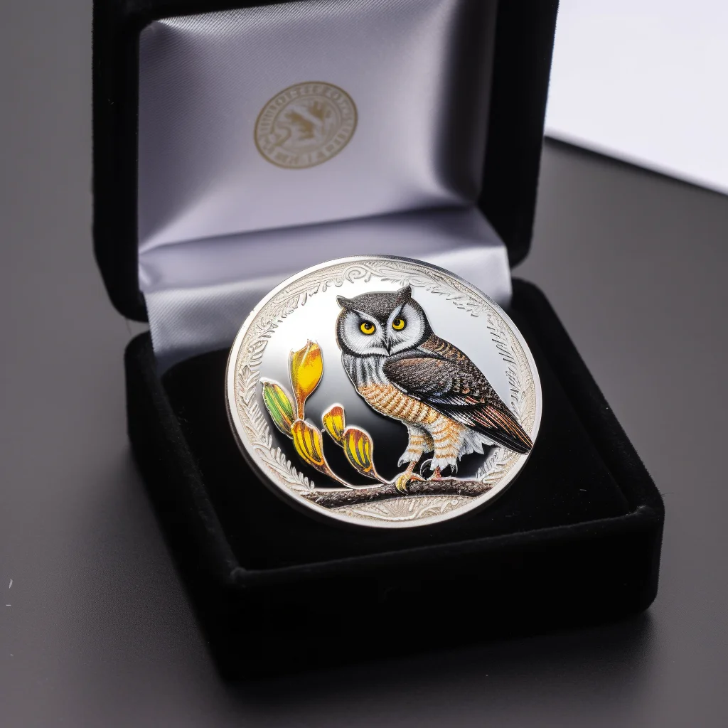 Personalized UV Printed 3D Relief Owl Enamel Metal Souvenir Challenge ...