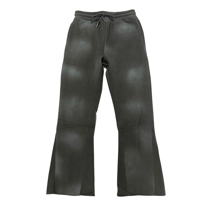 Acid Washed Joggers Men High Quality Custom Blank Flare Sweatpants ...
