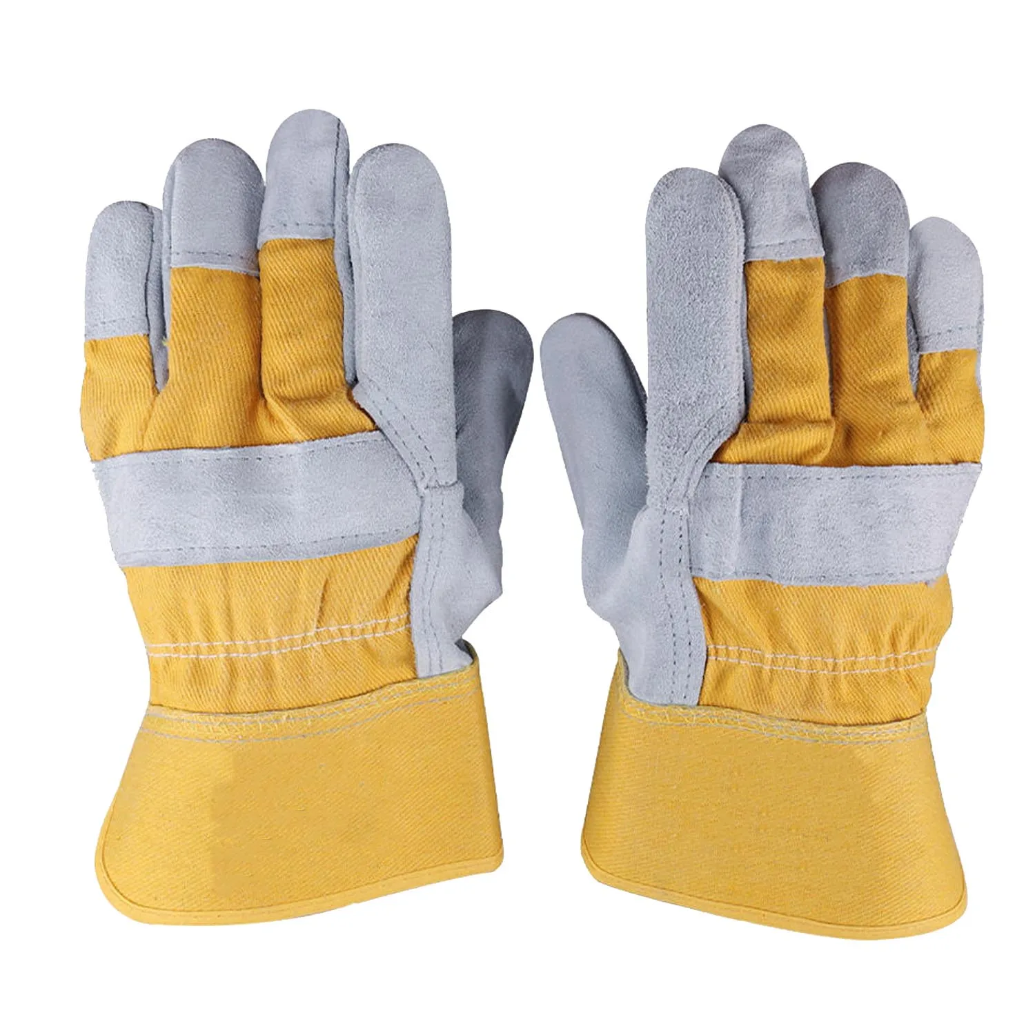 Guantes de trabajo de cuero Partido de vaca de alta resistencia de alto ...