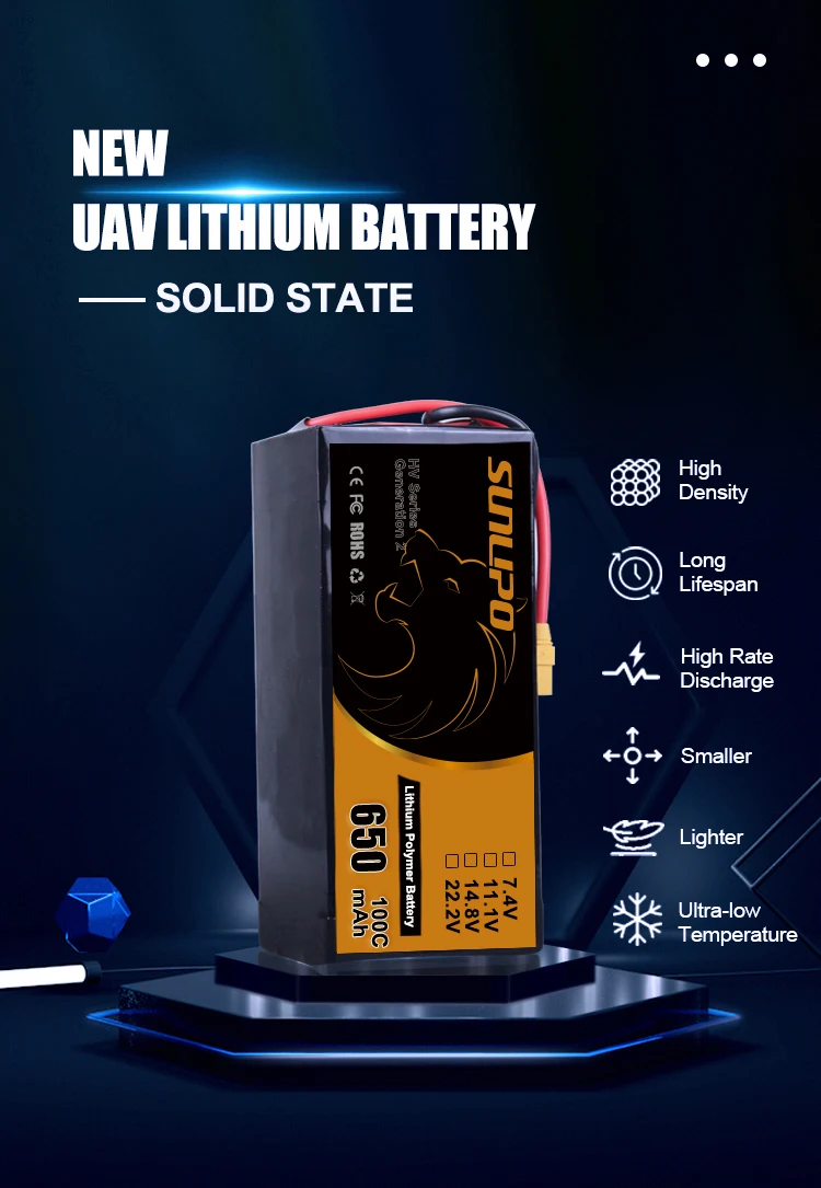 Factory Uav Drone Battery 2s 7.4v 550mah 650mah 850mah 10000mah 100c ...