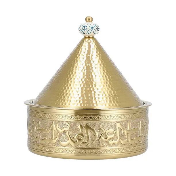 Arabic Design Aluminium Gold Food Server Hot Pot Double Wall Casseroles ...