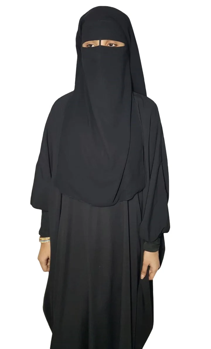 3 Layer Short Niqab - Islamic Clothing for Muslim Women