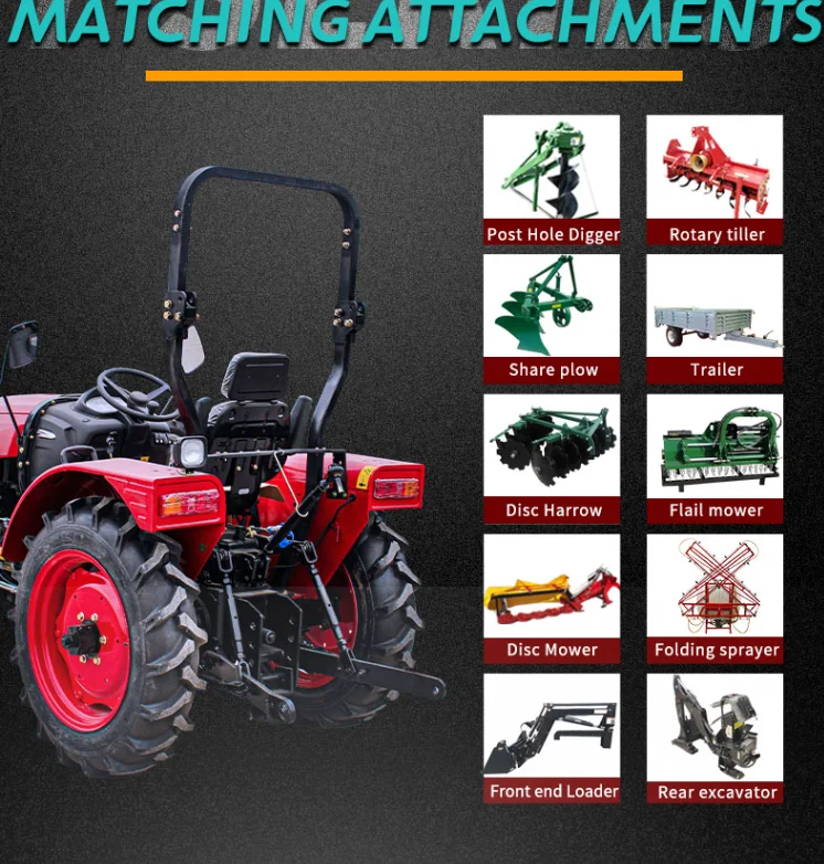 50 Hp Agricultural Tractor Agricultural 4x4 Agricultural Mini Tractor ...